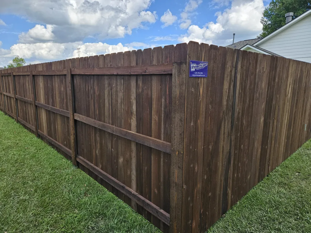 6' & 8' Cedar Privacy Fence | Pre-Stained Walnut | Addis, LA